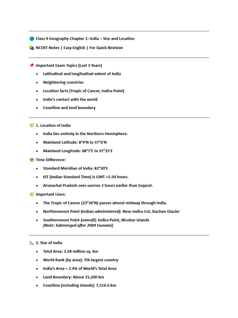 ? Class 9 Geography Chapter 1 Ncert | PDF | Indian Ocean | Indian ...