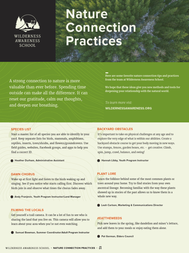 Nature Connection Practices | PDF