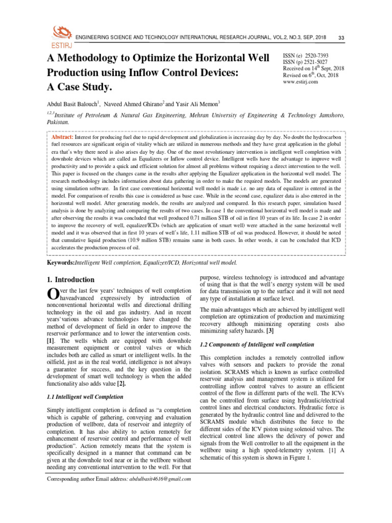 A Methodology To Optimize The Horizontal | PDF | Petroleum Reservoir ...
