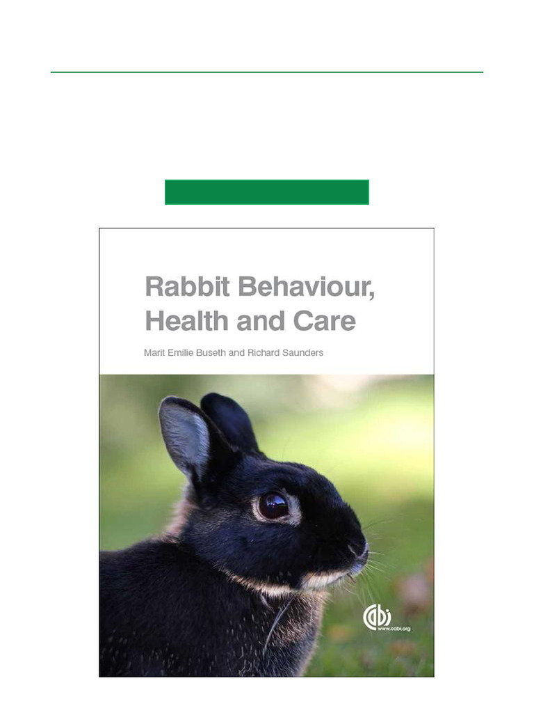 Must Own Rabbit Behaviour, Health and Care Complete Volume Download | PDF