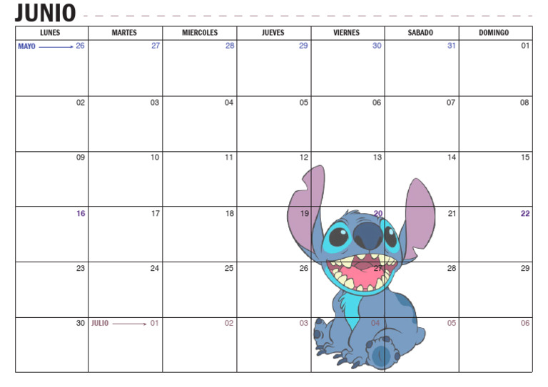Calendario de junio y julio 2023 | PDF