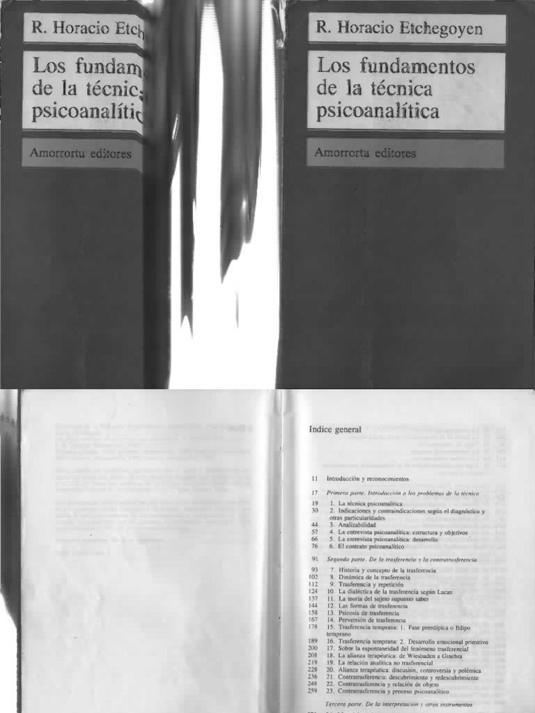 Los Fundamentos de Las Tecnica Psicoanalitica Etchegoyen Horacio | PDF