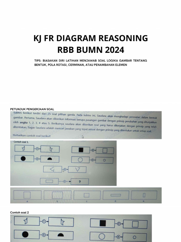 KJ FR Diagram Reasoning RBB Bumn 2024 | PDF