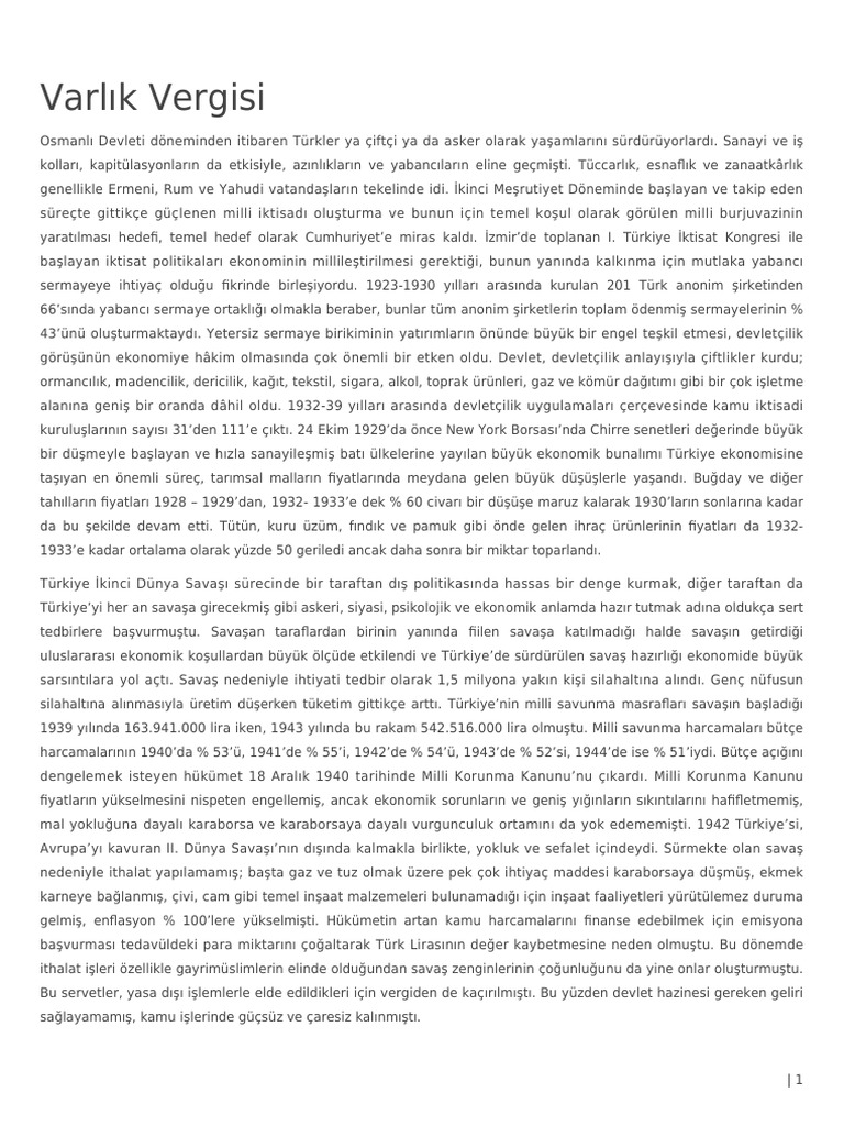 Varlık Vergisi Makale | PDF