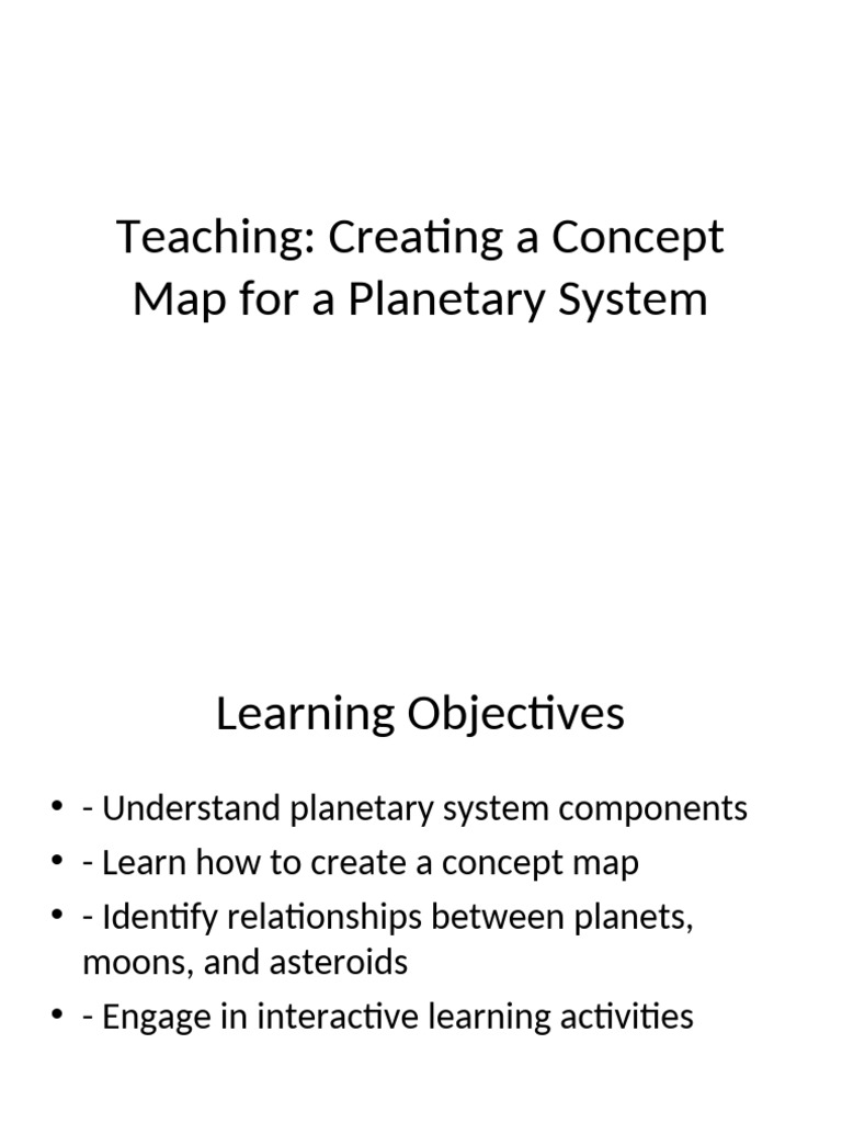 Concept Map for Planetary Systems | PDF