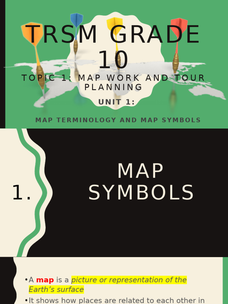 TRSM GR10 T2 Topic 1 Unit 1 Map Terminology and Map Symbols | PDF | Greenwich Mean Time | Longitude