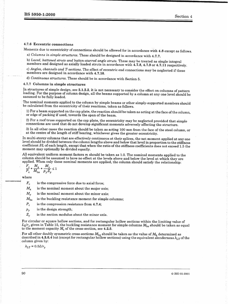 BS 5950-1-2000 Structural Use of Steelwork_Part98 | PDF