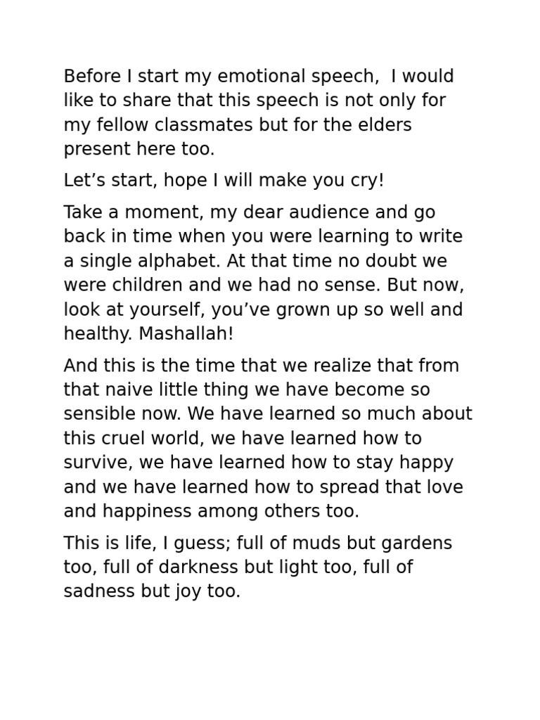 How To Make Everyone Cry On Farewell | PDF