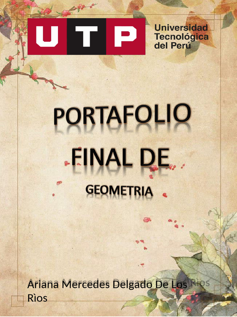 Portafolio Final de | PDF | Vector Euclidiano | Elipse