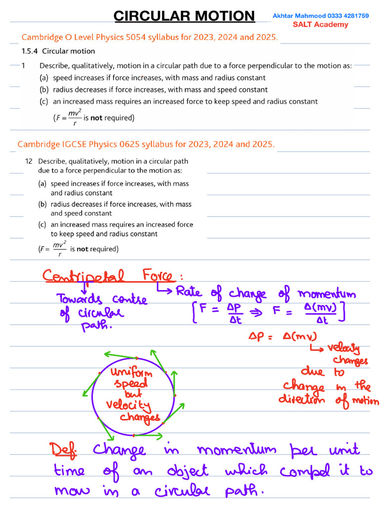 Circular Motion | PDF