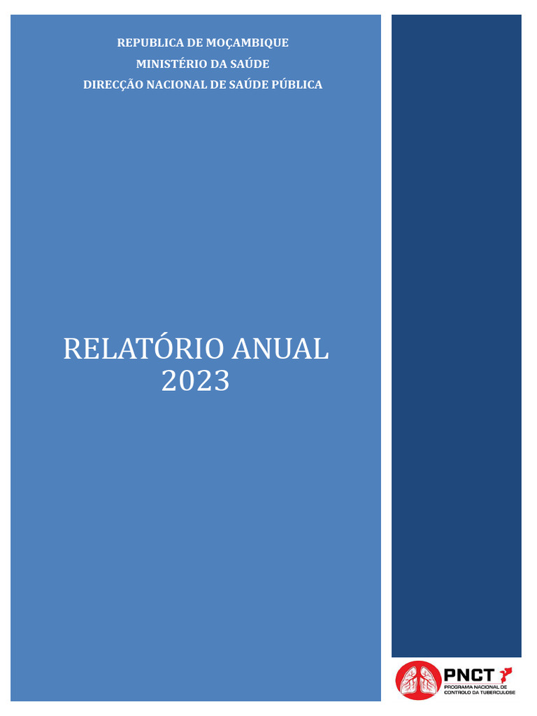Relatório Anual do PNCT 2023 em Moçambique | PDF | Tuberculose | Moçambique