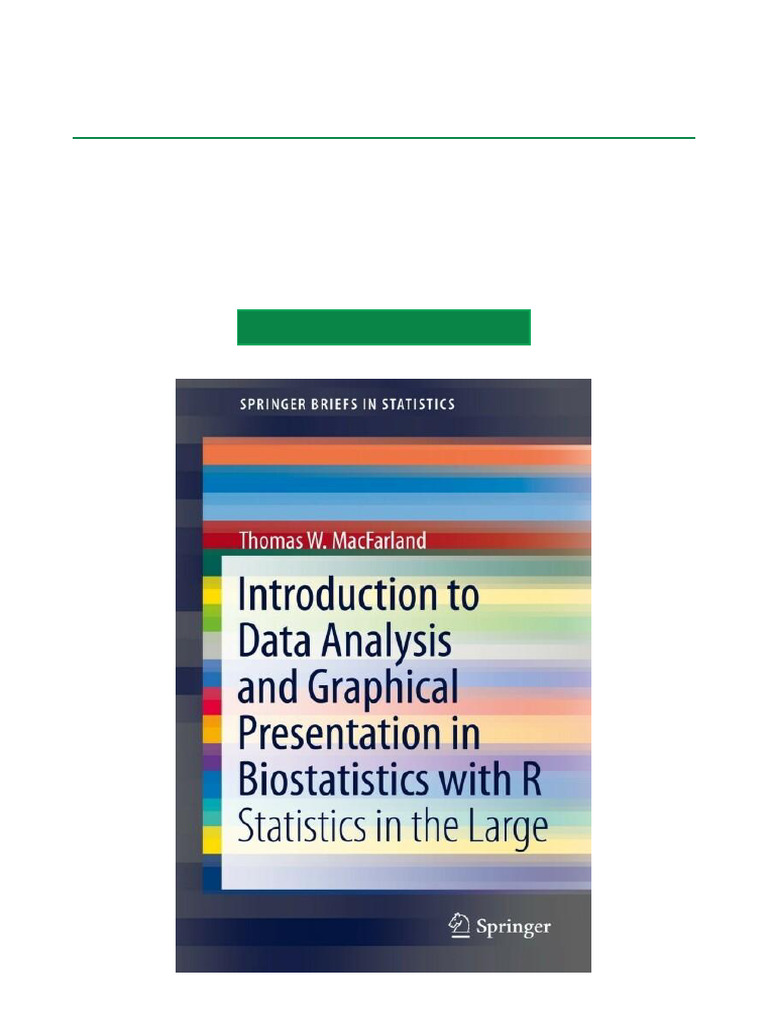 Etextbook Introduction To Data Analysis and Graphical Presentation in Biostatistics With R ...