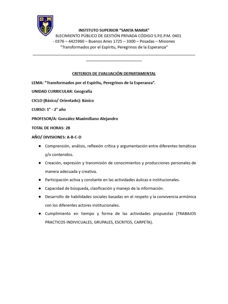 Acuerdos de Convivencia y Criterios de Evaluaci-N | PDF | Aprendizaje