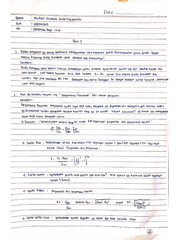 Michael Devando Sembiring Meliala - Quiz1 | PDF