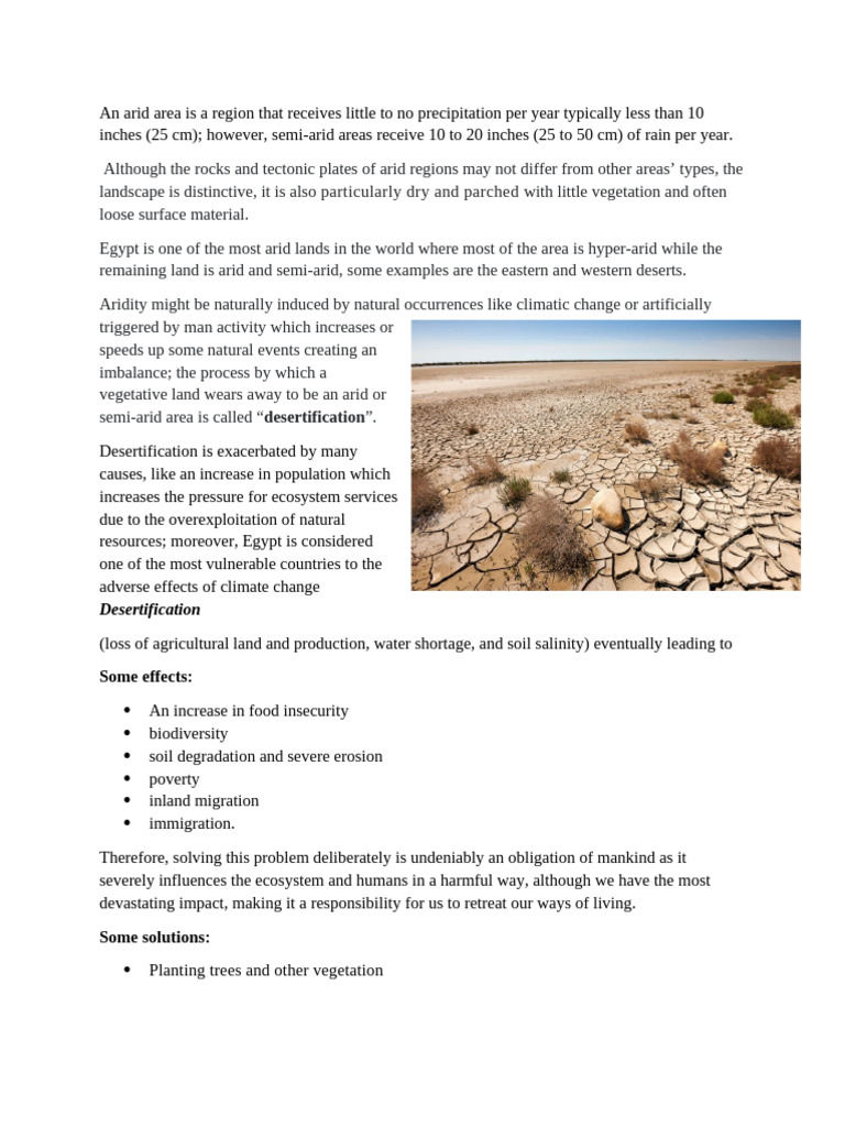 Arid Areas | PDF
