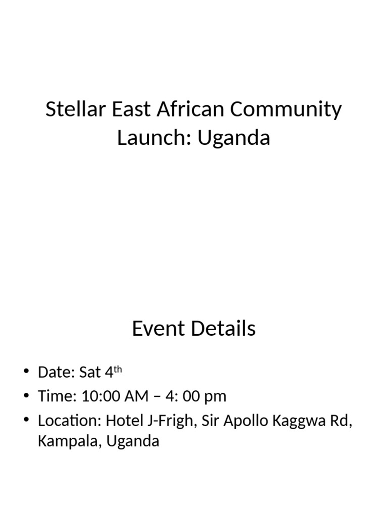 Stellar_East_Africa_Event program | PDF