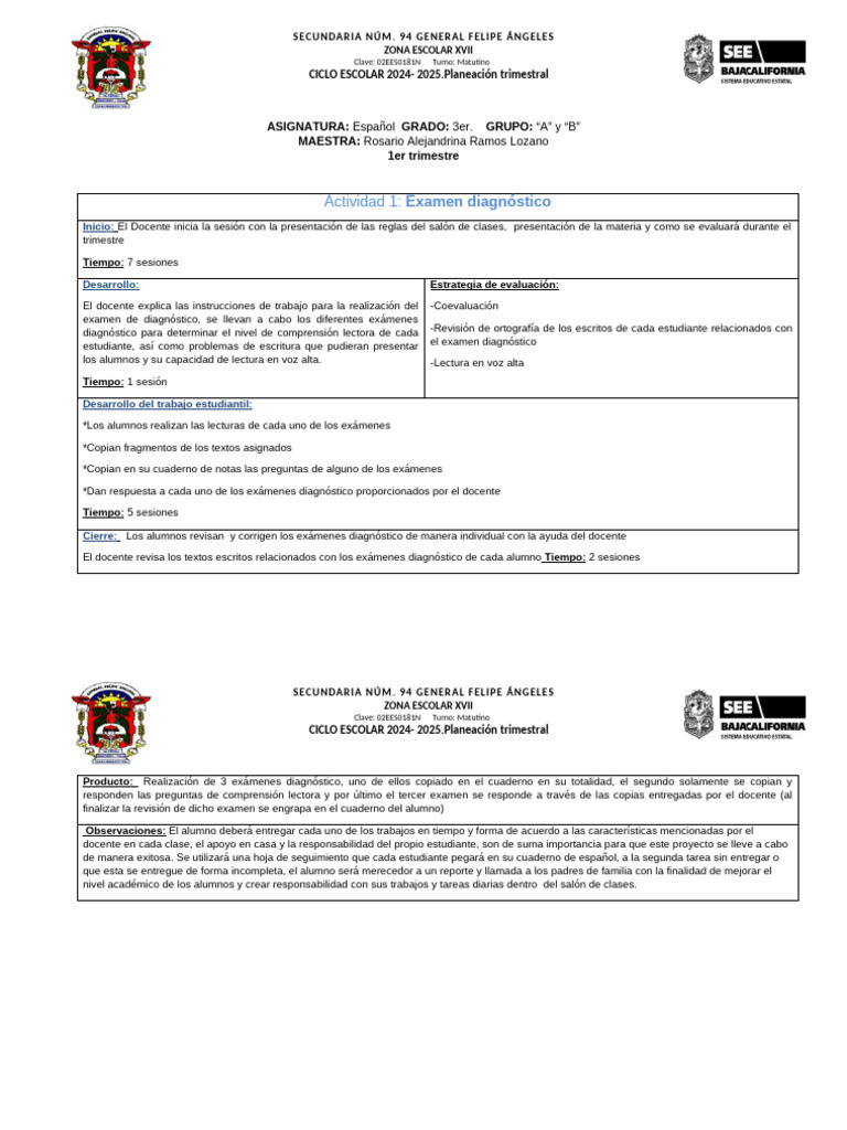 Español 3er Grado 1er Trimestre Ciclo 2021-2022 | PDF | Publicidad ...