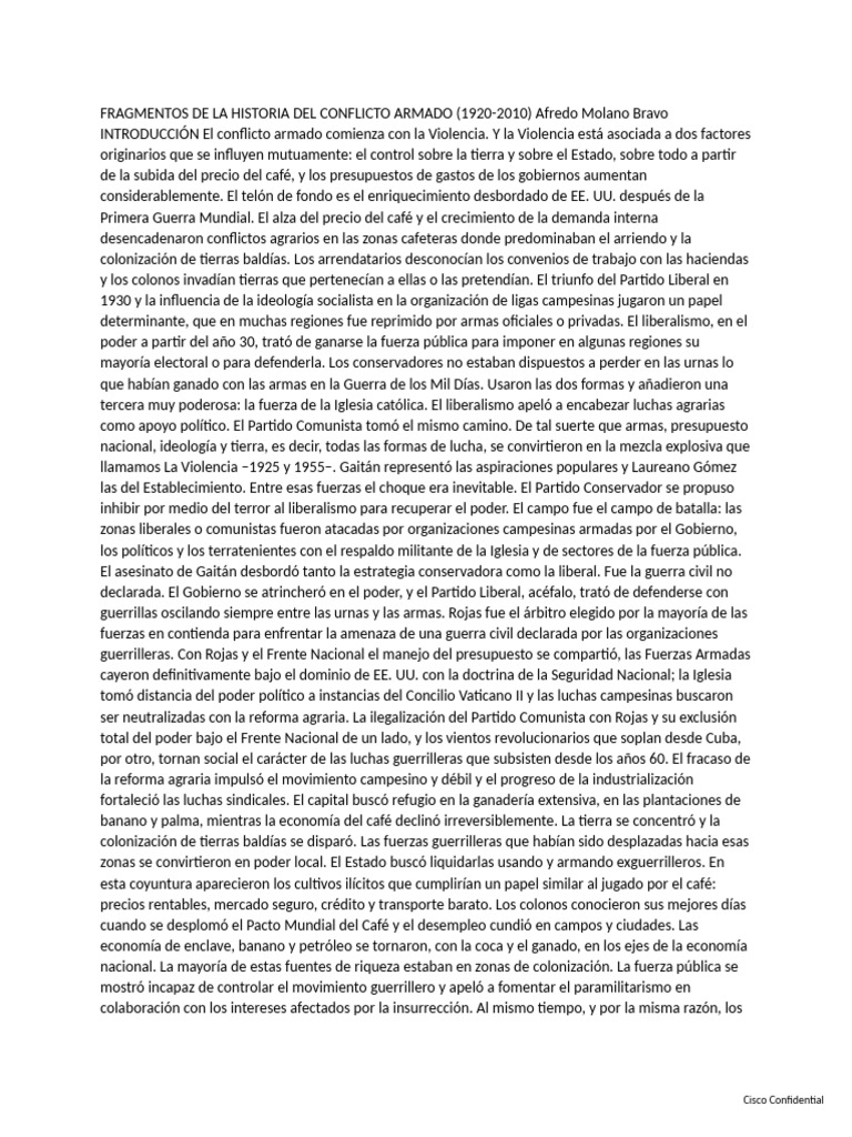 conflicto armado | PDF | Guerra de guerrillas | Conservatismo