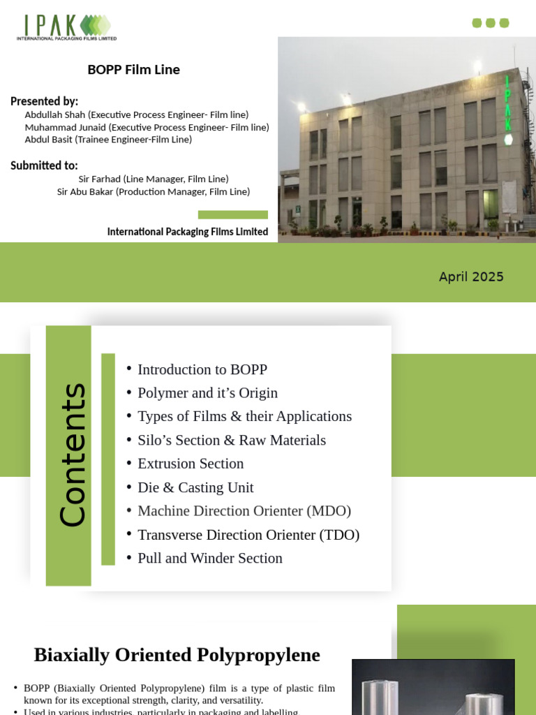 Film Line Presentation | PDF | Polymers | Extrusion