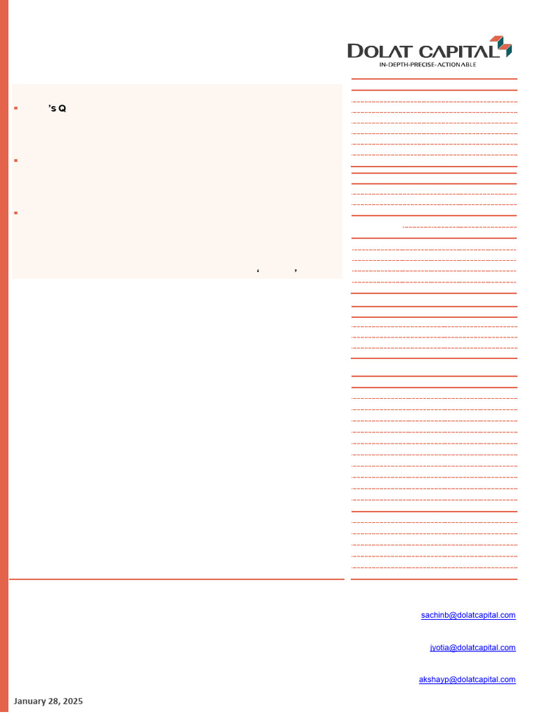 Dolat Capital Emami Q3FY25 Results Review | PDF | Financial Services | Accounting