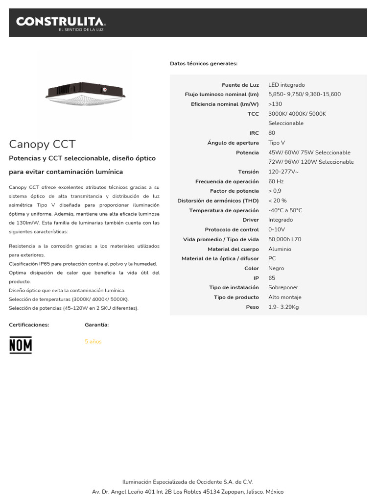 Familia Canopy CCT | PDF | Electricidad | Espectro electromagnético