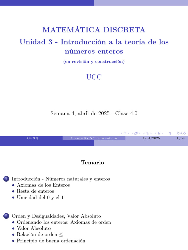 Notas MatDisc U3 C4.0 | PDF | Desigualdad (Matemáticas) | Entero