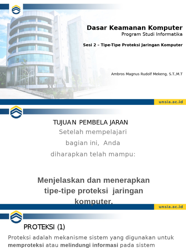 DKK - Sesi 2 Tipe-Tipe Proteksi Jaringan | PDF