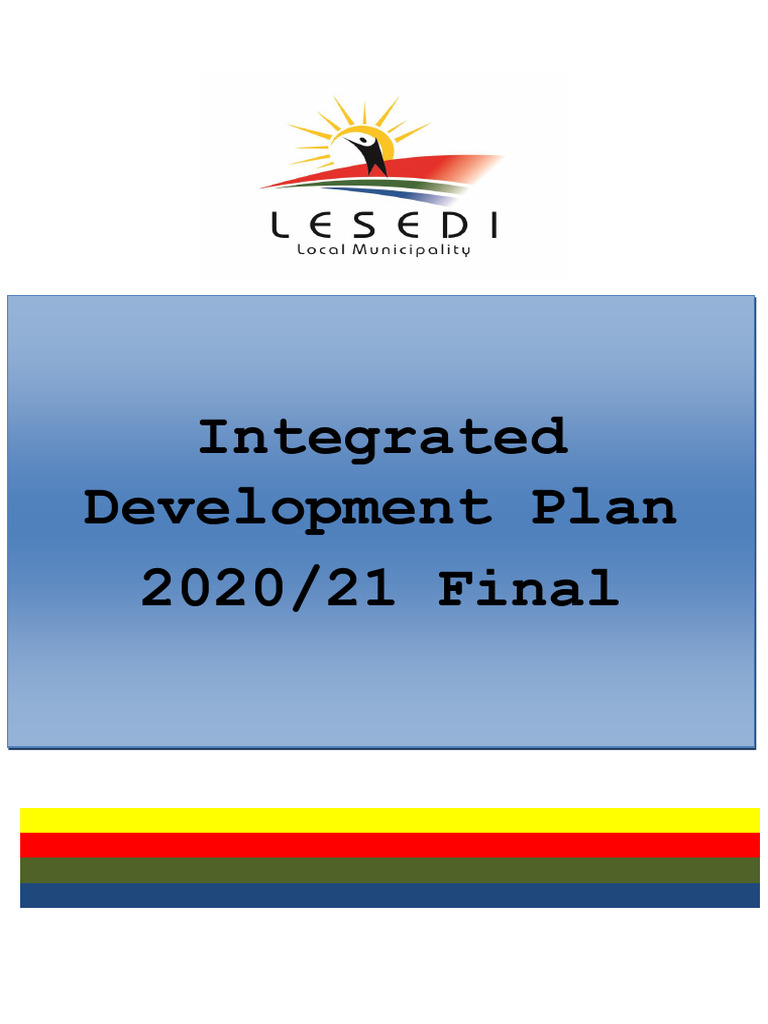 Lesedi IDP 2020 21 Final V | PDF | Governance | Infrastructure