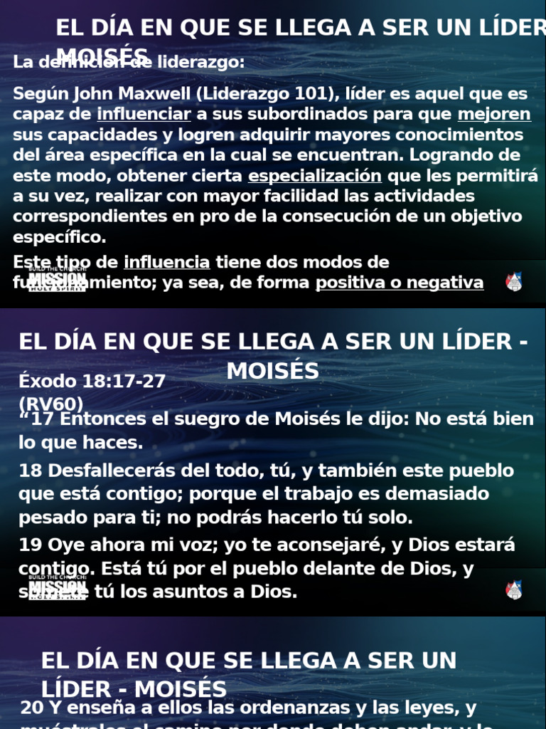 El Día en Que Se Llega A Ser Un Líder - Jesús Sarabia | PDF | Moisés ...