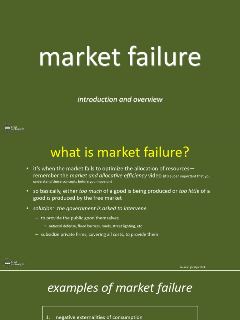 Market Failure Overview PDF | PDF