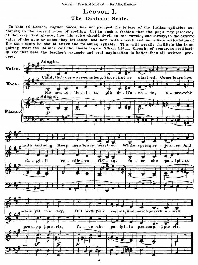 Lesson 1 Diatonic Scale Baritone | PDF