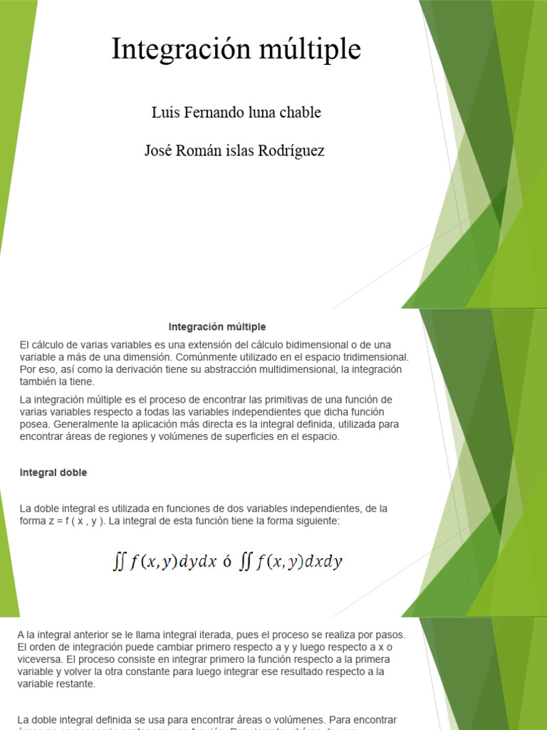 5 3 Integracion Multiple Metodos | PDF | Integral | Función (Matemáticas)