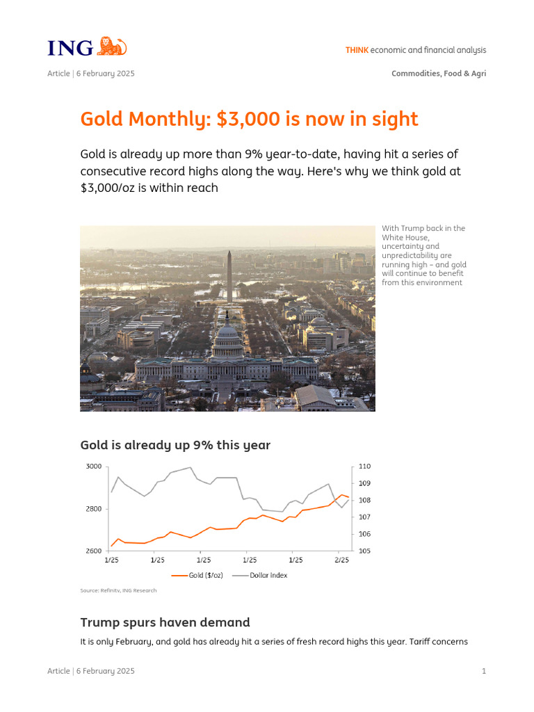 ING Think Gold Monthly 3000 Is Now in Sight | PDF | Gold As An ...