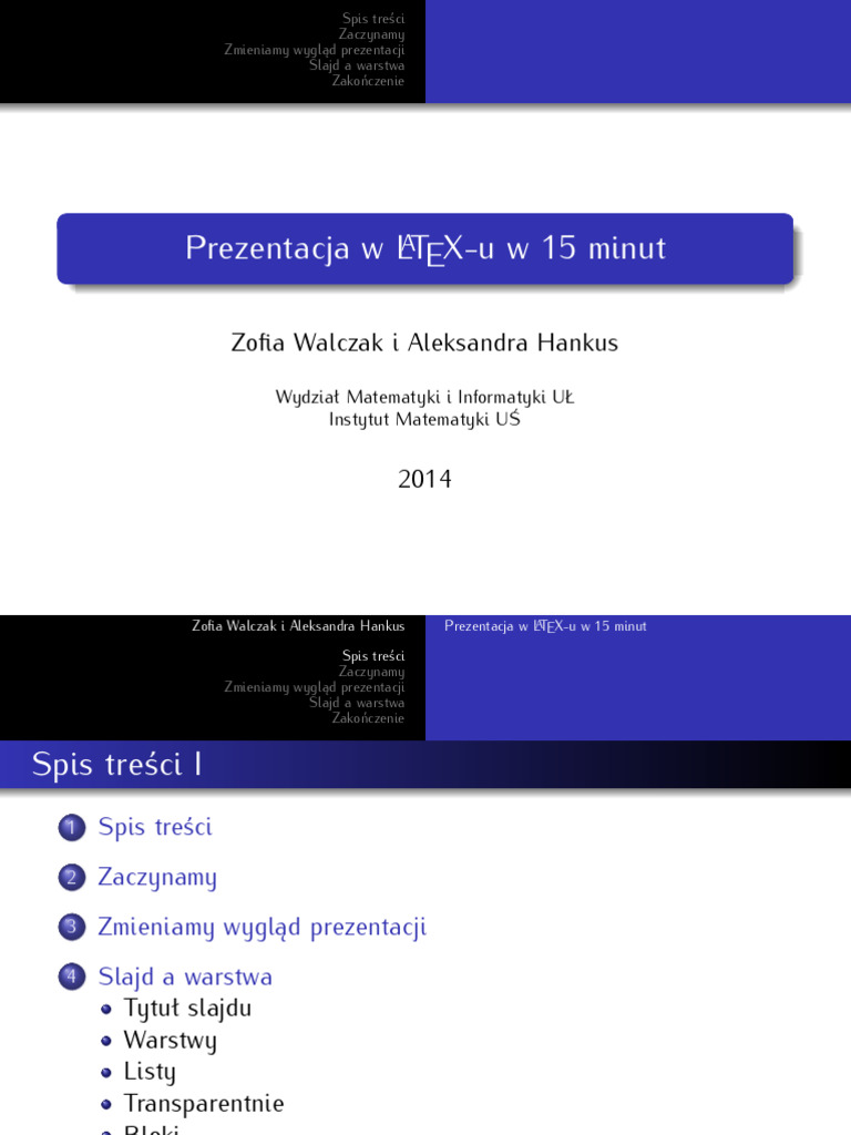 Beamer Prezentacja | PDF