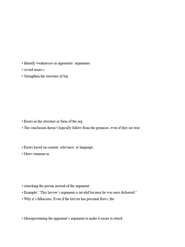 Common Legal Logical Fallacies Explained | PDF | Fallacy | Argument