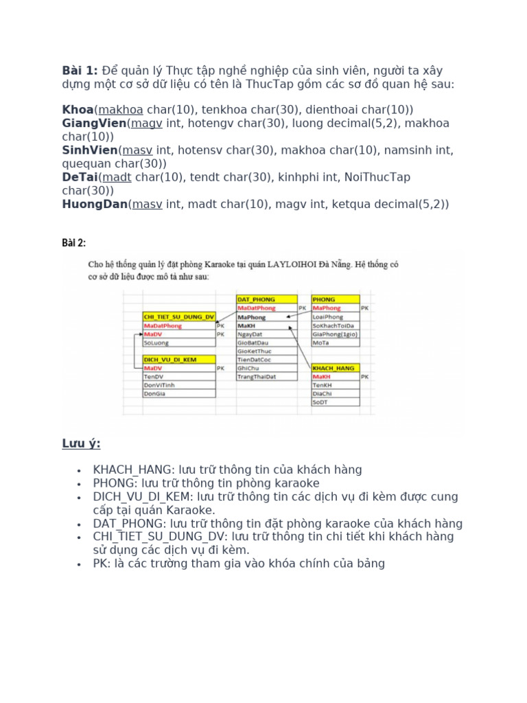 bài tập sql 18 - 10 - 2023 | PDF