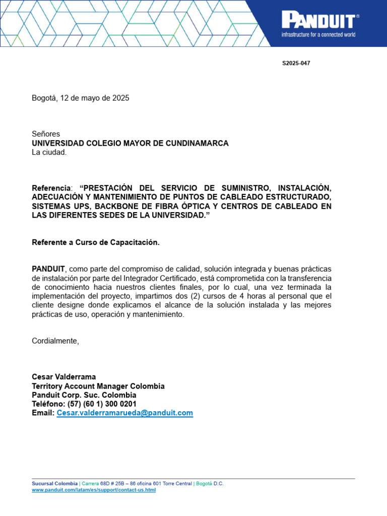 Sicmes-Universidad Colegio Mayor de Cundinamarca s2025 - 047 | PDF