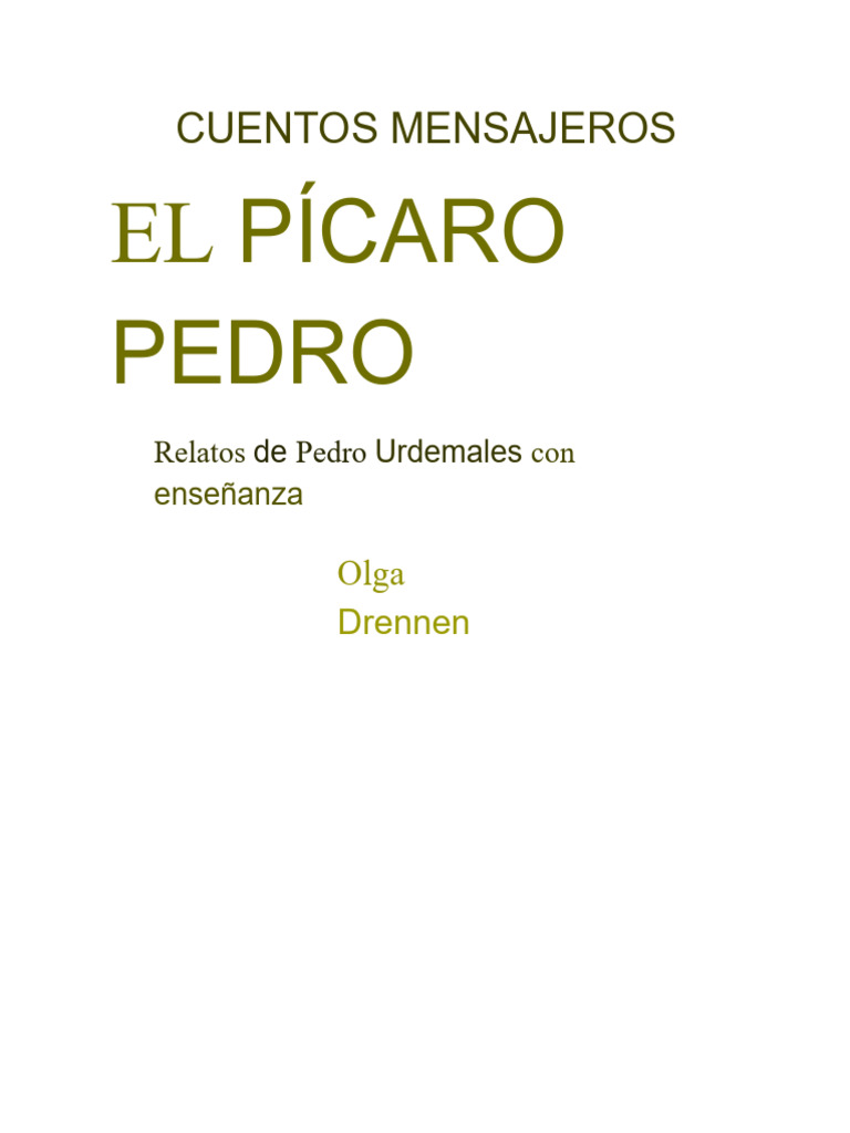 Copia de Cuentos mensajeros el picaro Pedro - Documentos de Google | PDF