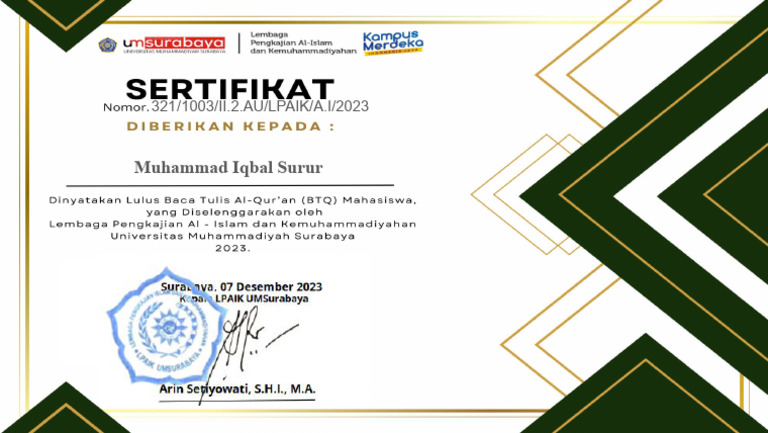 Muhammad Iqbal Surur | PDF