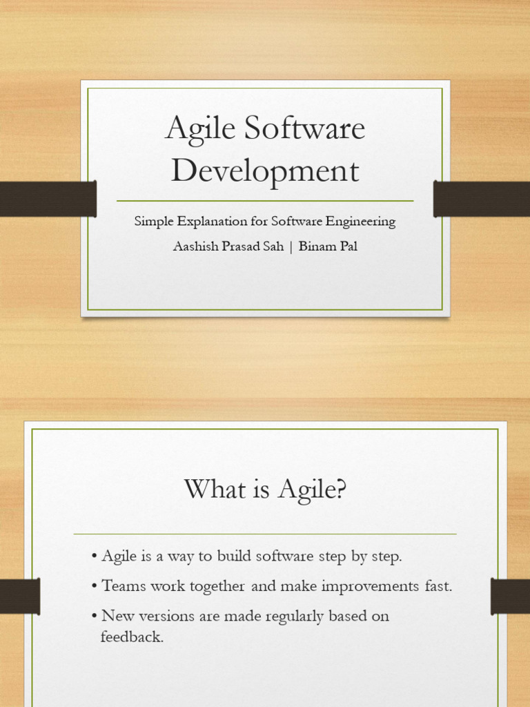 Agile Software Development Simple PPT | PDF