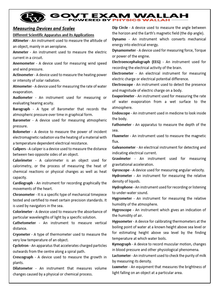 Overview of Measuring Devices | PDF | Waves | Radar