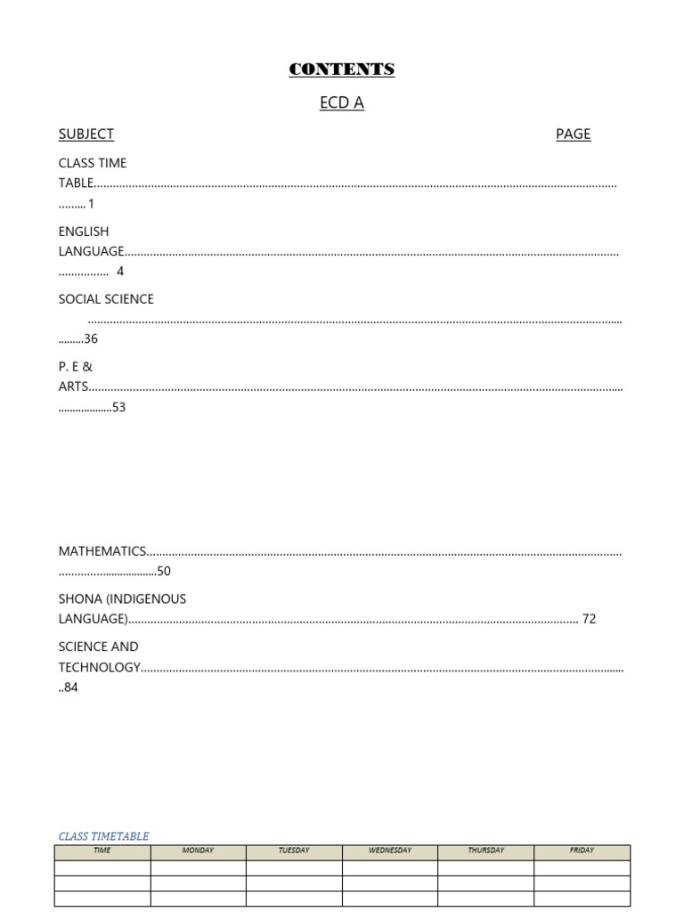 ECD A term 1 | PDF | Curriculum | Educational Technology