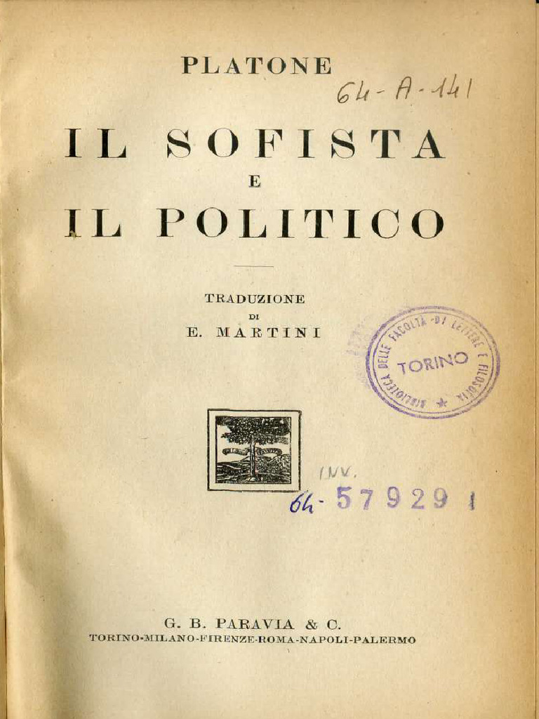 Il Sofista e Il Politico | PDF
