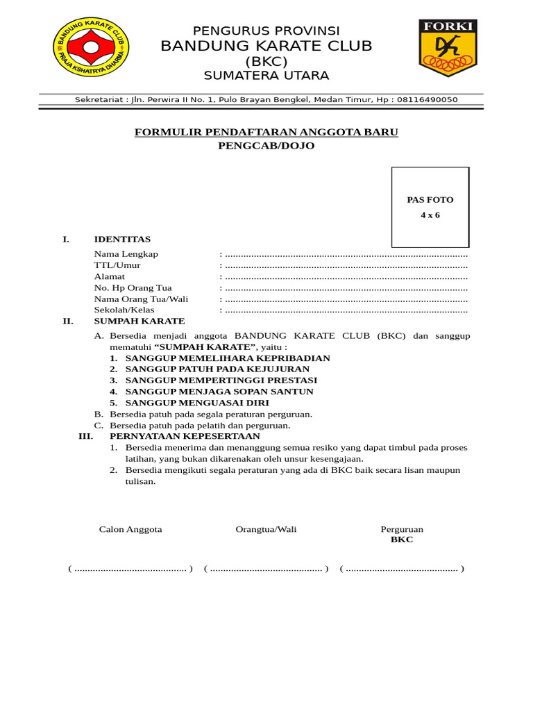 Formulir Pendaftaran - Murid Baru PDF | PDF