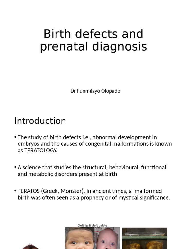 Birth Defects and Prenatal Diagnosis | PDF | Medical Specialties ...