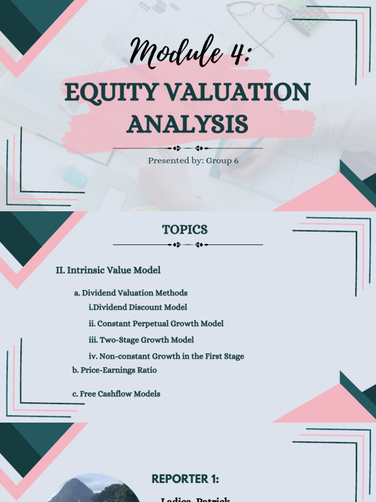 MODULE 4 Equity Valuation Analysis | PDF | Dividend | Valuation (Finance)