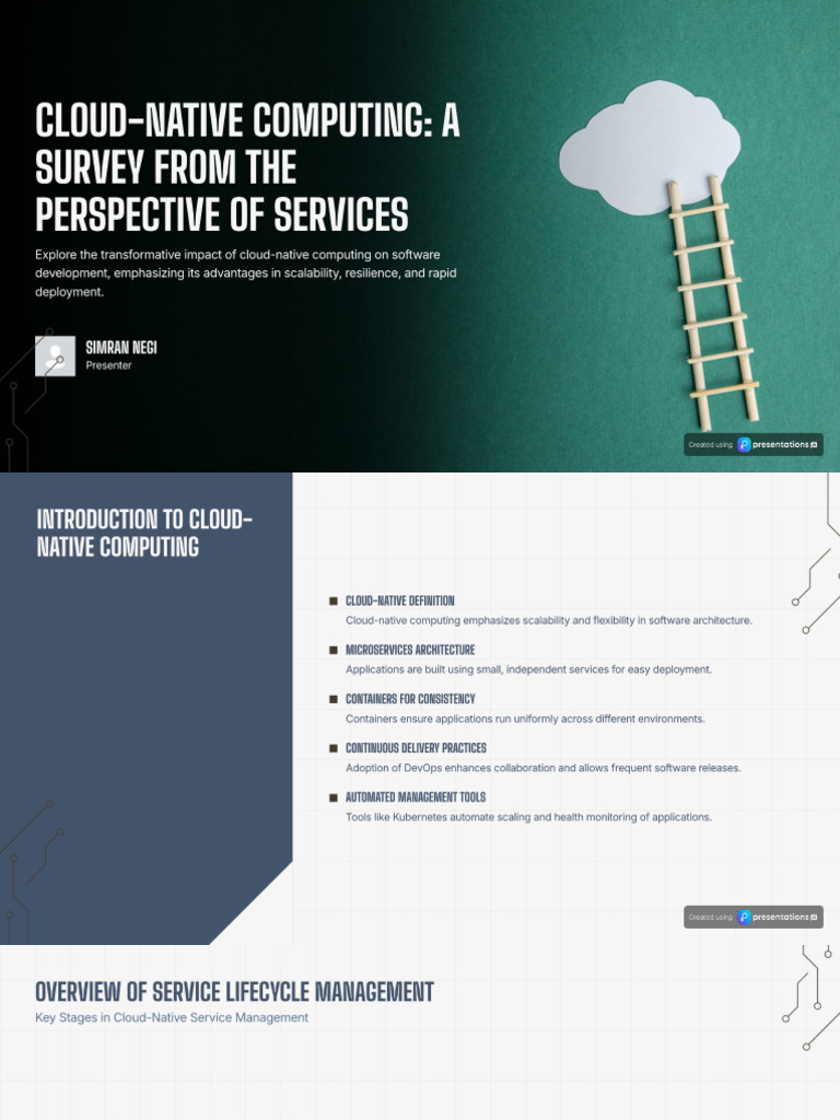 Cloud-Native Computing Services - An Exploratory Survey | PDF