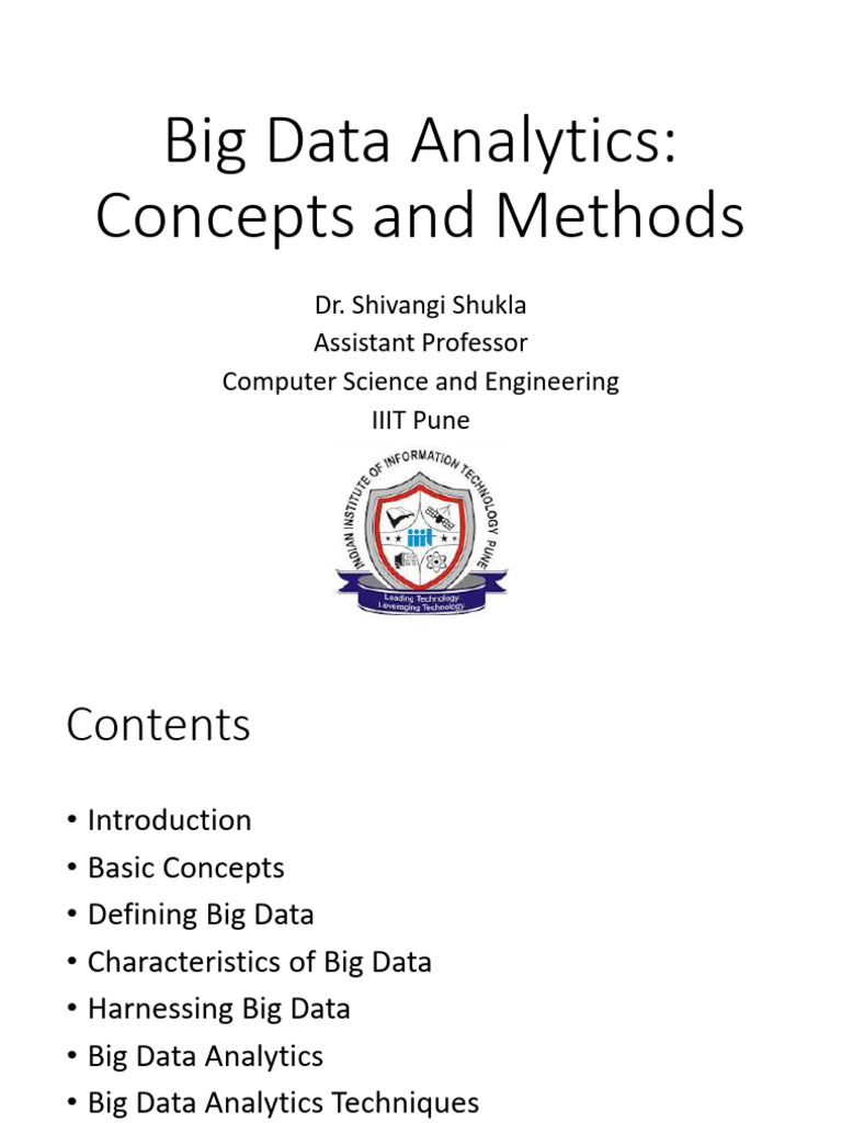 Big Data Analytics Concepts and Techniques | PDF | Analytics | Big Data