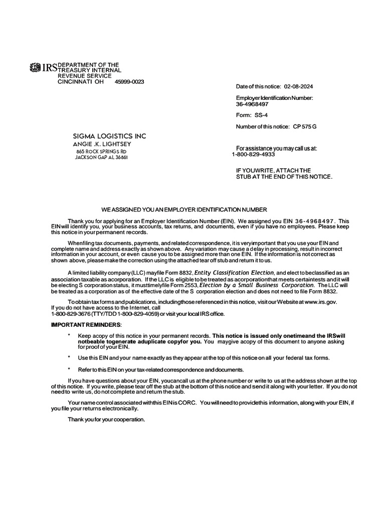 Irs Letter | PDF