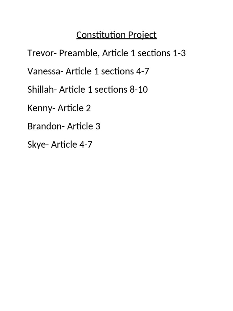 Constitution Project | PDF